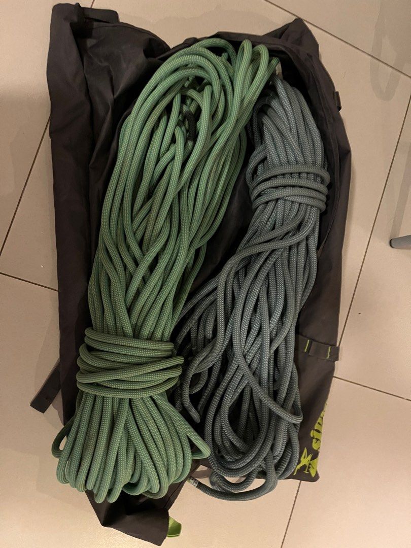 2 climbing ropes 30m and 60m with bag, Sports Equipment, Other Sports ...