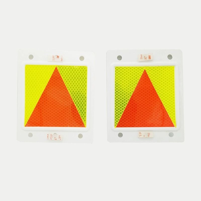 (2 Pcs) P Plate Driving Probation Plate Reflective Sheet with Mounting ...