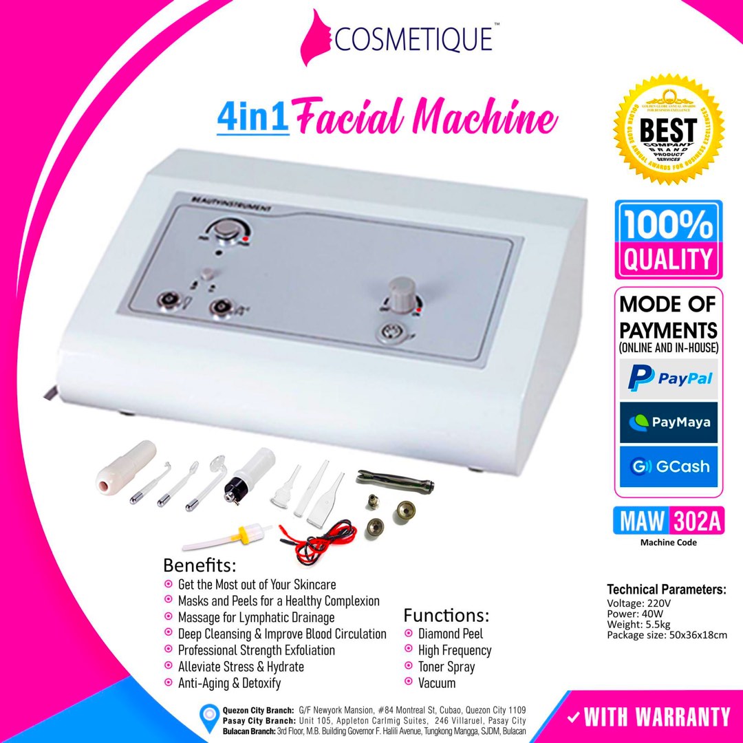 4 in 1 Facial Machine Diamond Toner Spray High Frequency on Carousell