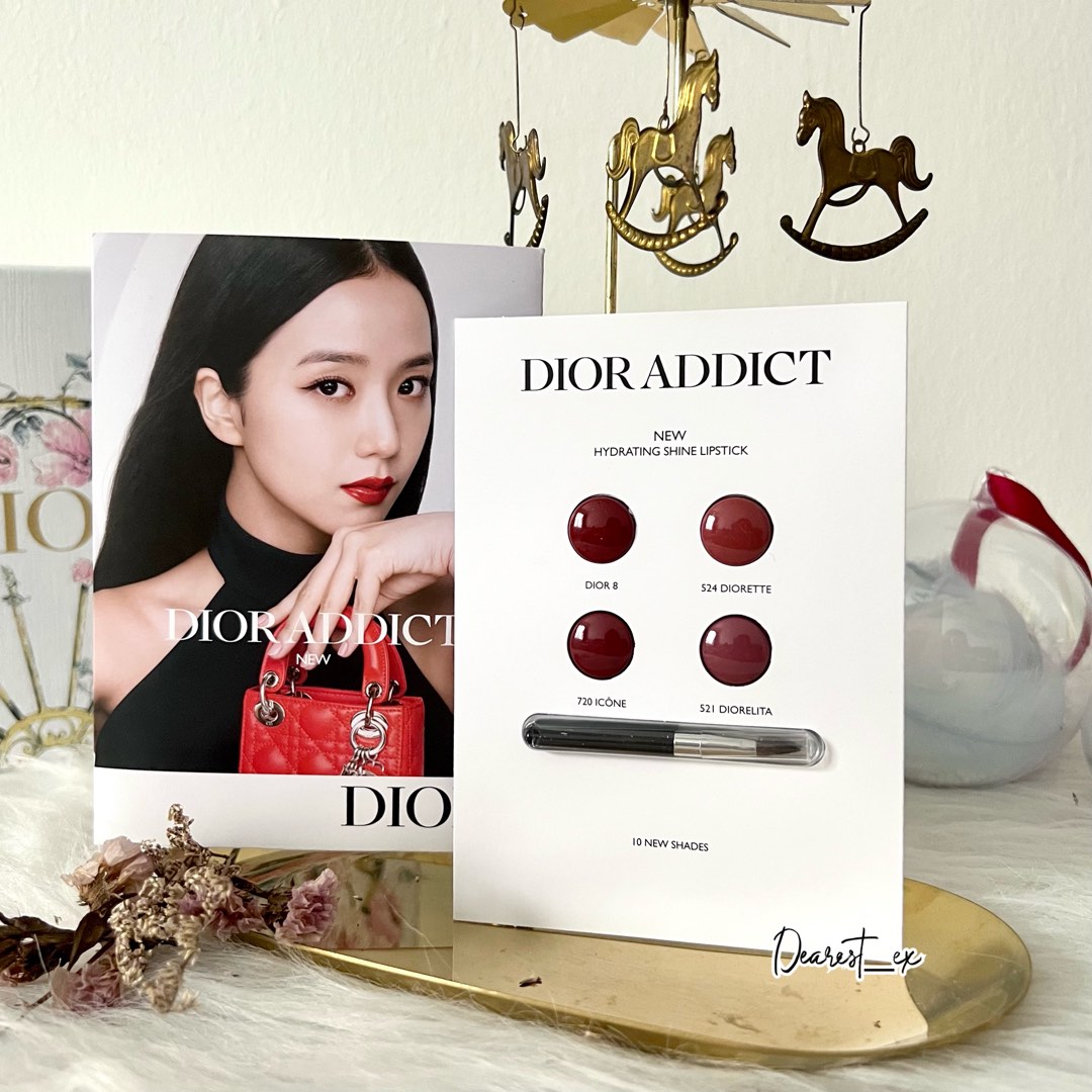 CD DIOR Addict Hydrating Shine Lipstick 4 Shades Sample Card, Beauty ...