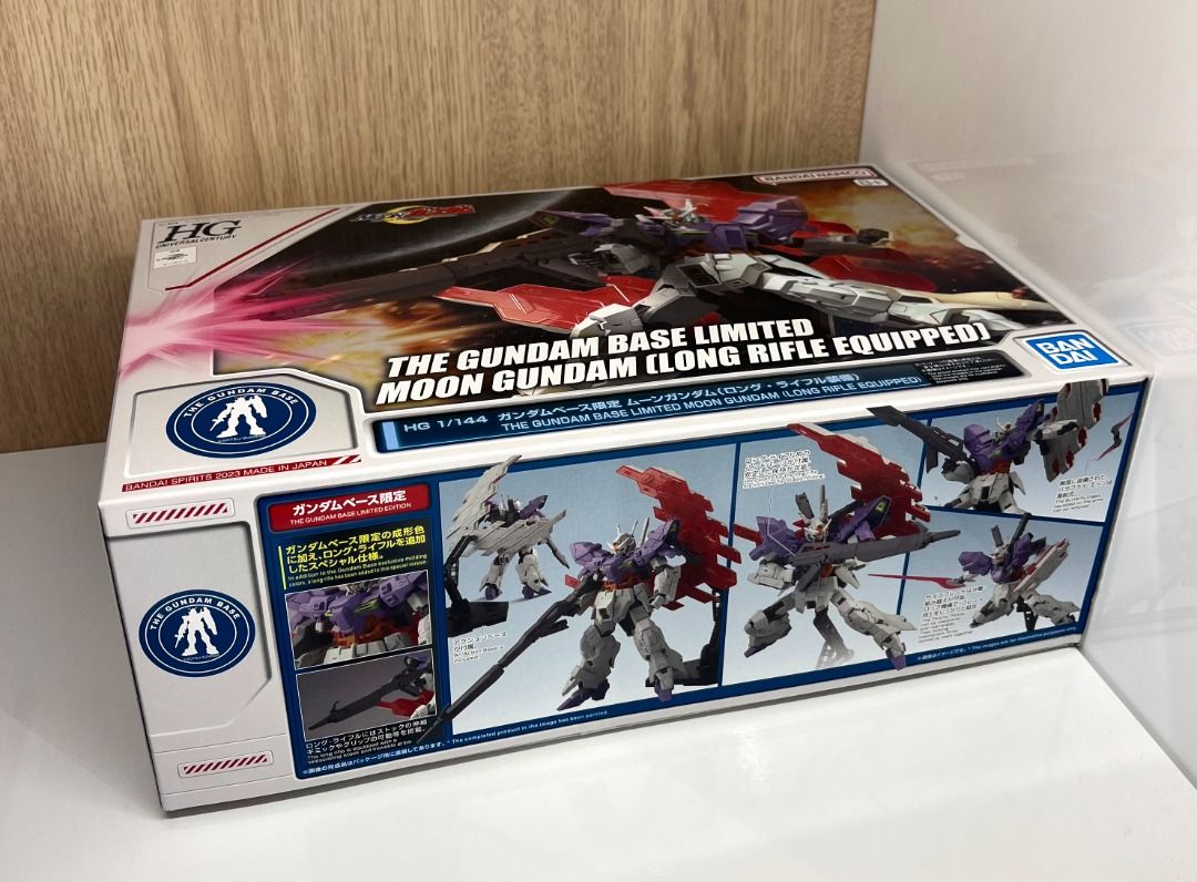 全新 HG 1/144 The Gundam Base Limited Moon Gundam (Long Rifle Equipped) 月 ...