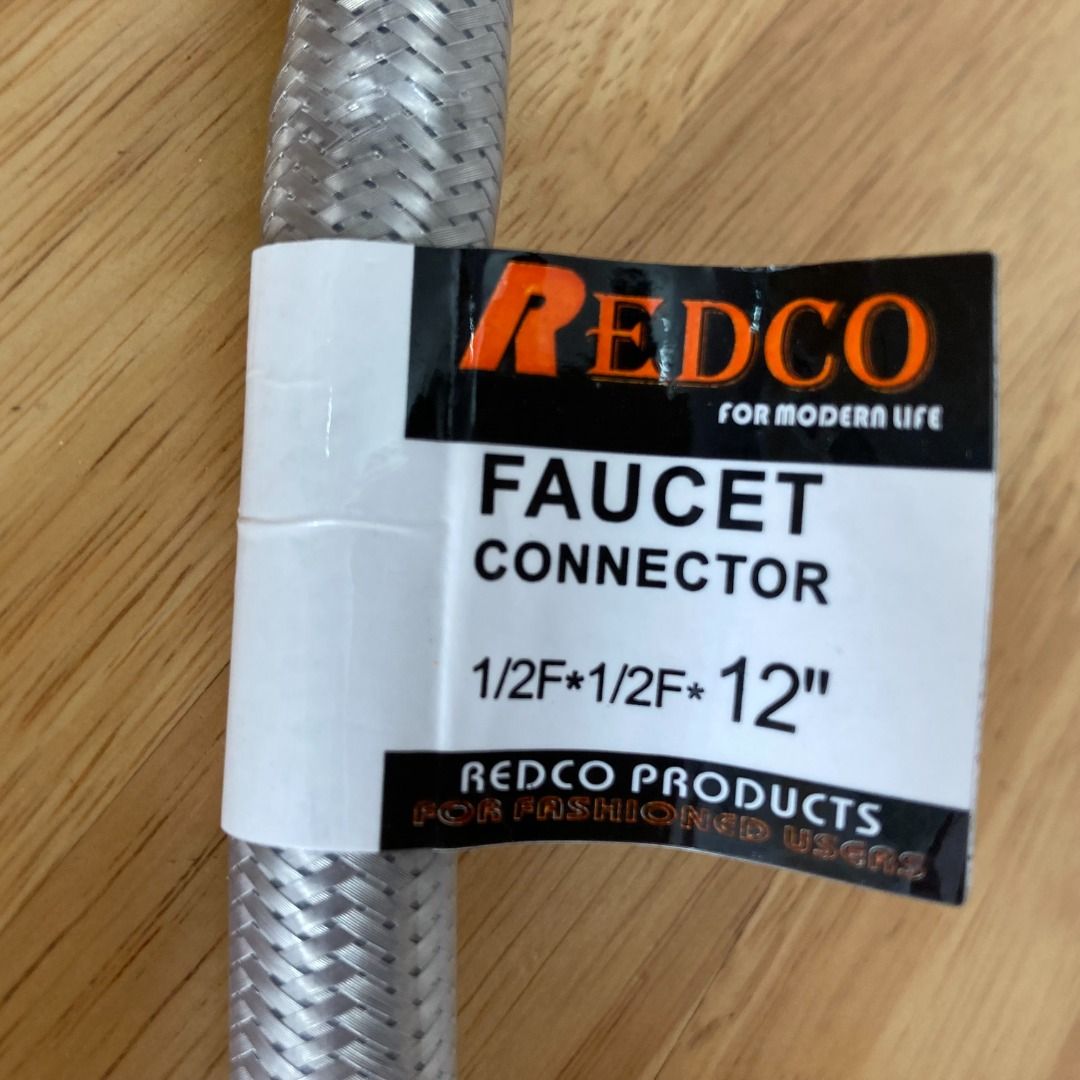 全新 New REDCO faucet connector Flexible Hose 濾水器 接頭 連接器 1/2F*1/2F*12" 廚房 ...