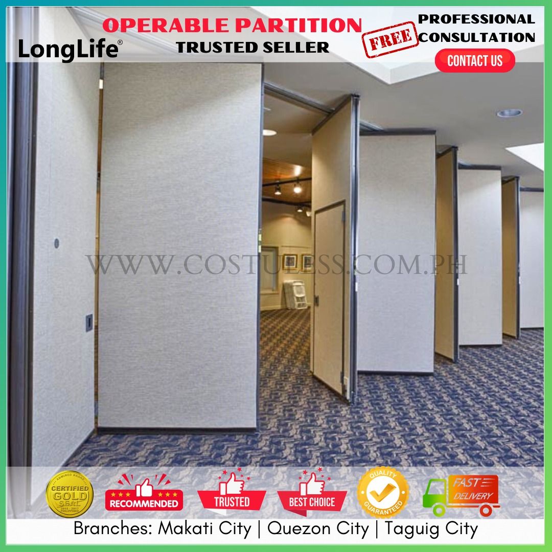 🚪🌟 OPERABLE PARTITION SALE! 🎵 Acoustic Partitions, Accordion Door, Office Furniture, PVC ...