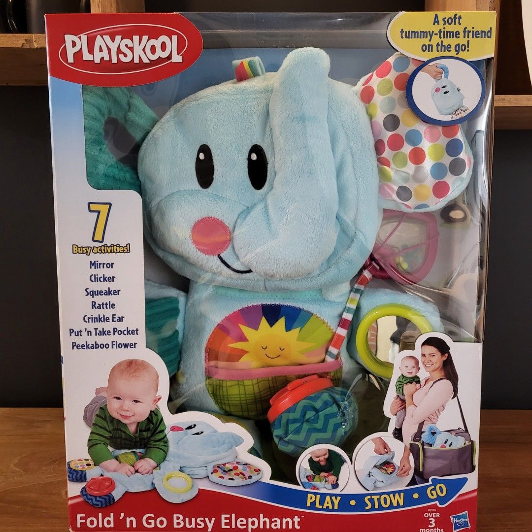 幼兒玩具 Playkool Fold'n Go Busy Elephant, 兒童＆孕婦用品, 嬰兒玩具 - Carousell