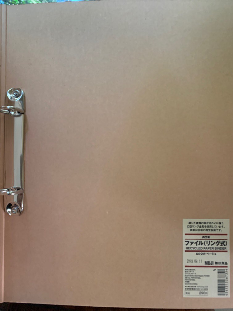 A4 Muji Ring file, Hobbies & Toys, Stationery & Craft, Stationery ...