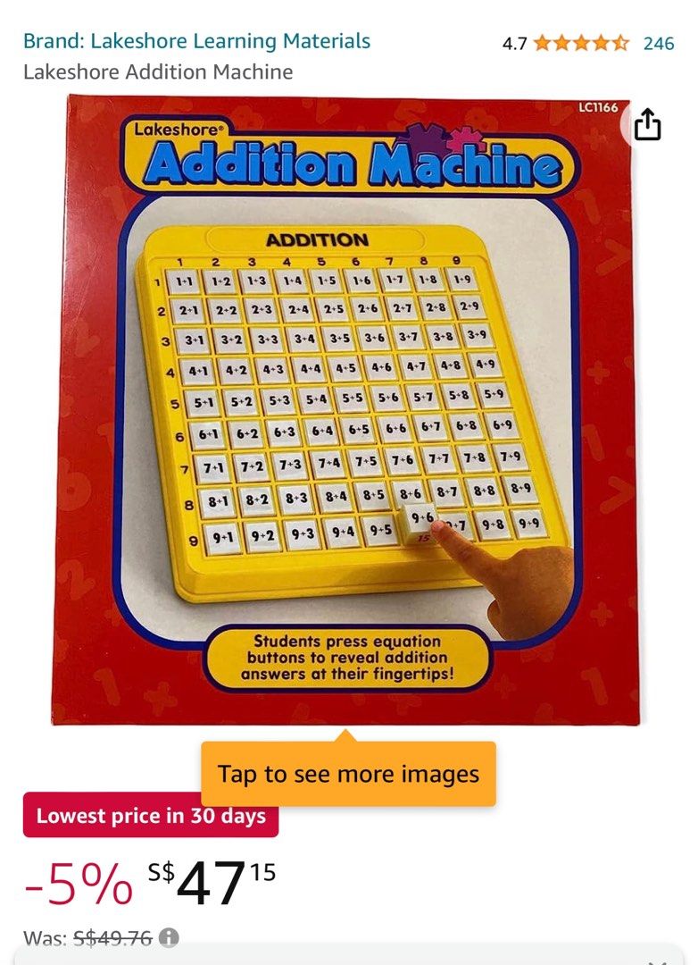 Addition machine, Hobbies & Toys, Toys & Games on Carousell