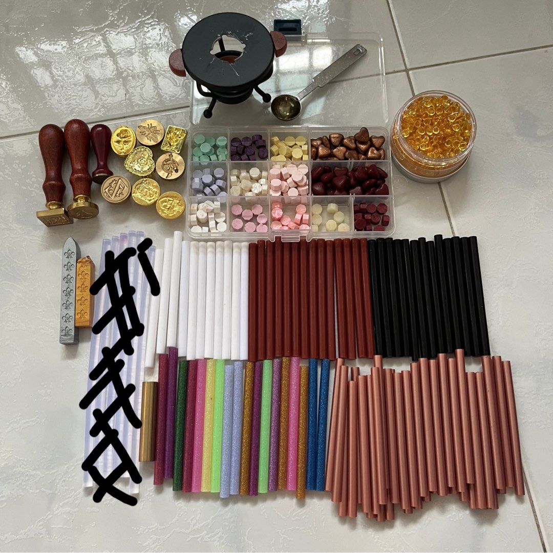 All for $40 Wax stamp set diy kit, Hobbies & Toys, Stationery & Craft ...