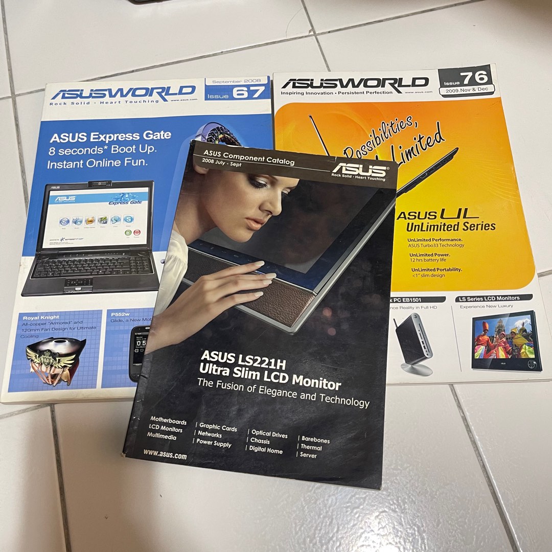 ASUS Magazines - 3 books, Hobbies & Toys, Books & Magazines, Magazines ...