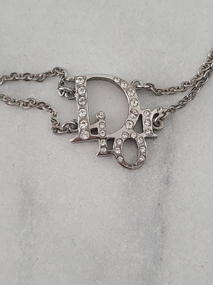 Authentic Vintage Christian Dior Rhinestone Logo Bracelet Bangle, Women ...