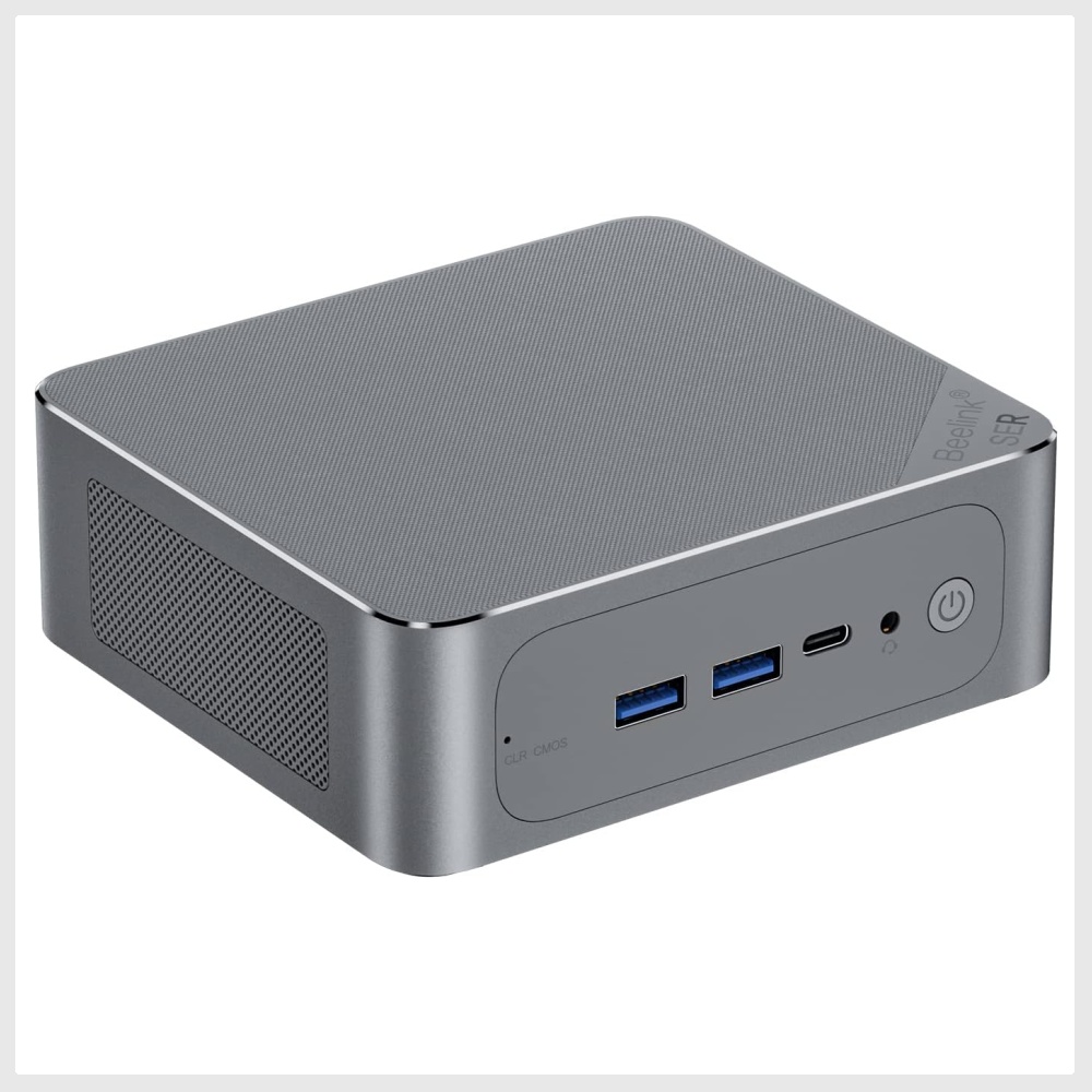 Beelink SER6 Mini PC, AMD Ryzen 7 7735HS (8C/16T,up to 4.75GHz), Mini ...