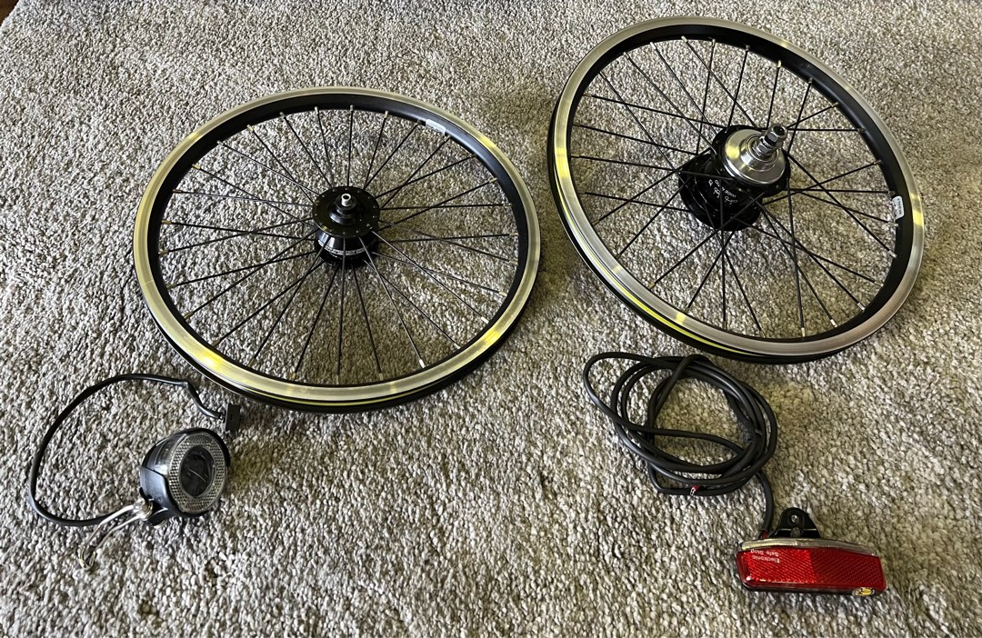 Brompton Black Edition Dynamo wheels set, Sports Equipment, Bicycles ...