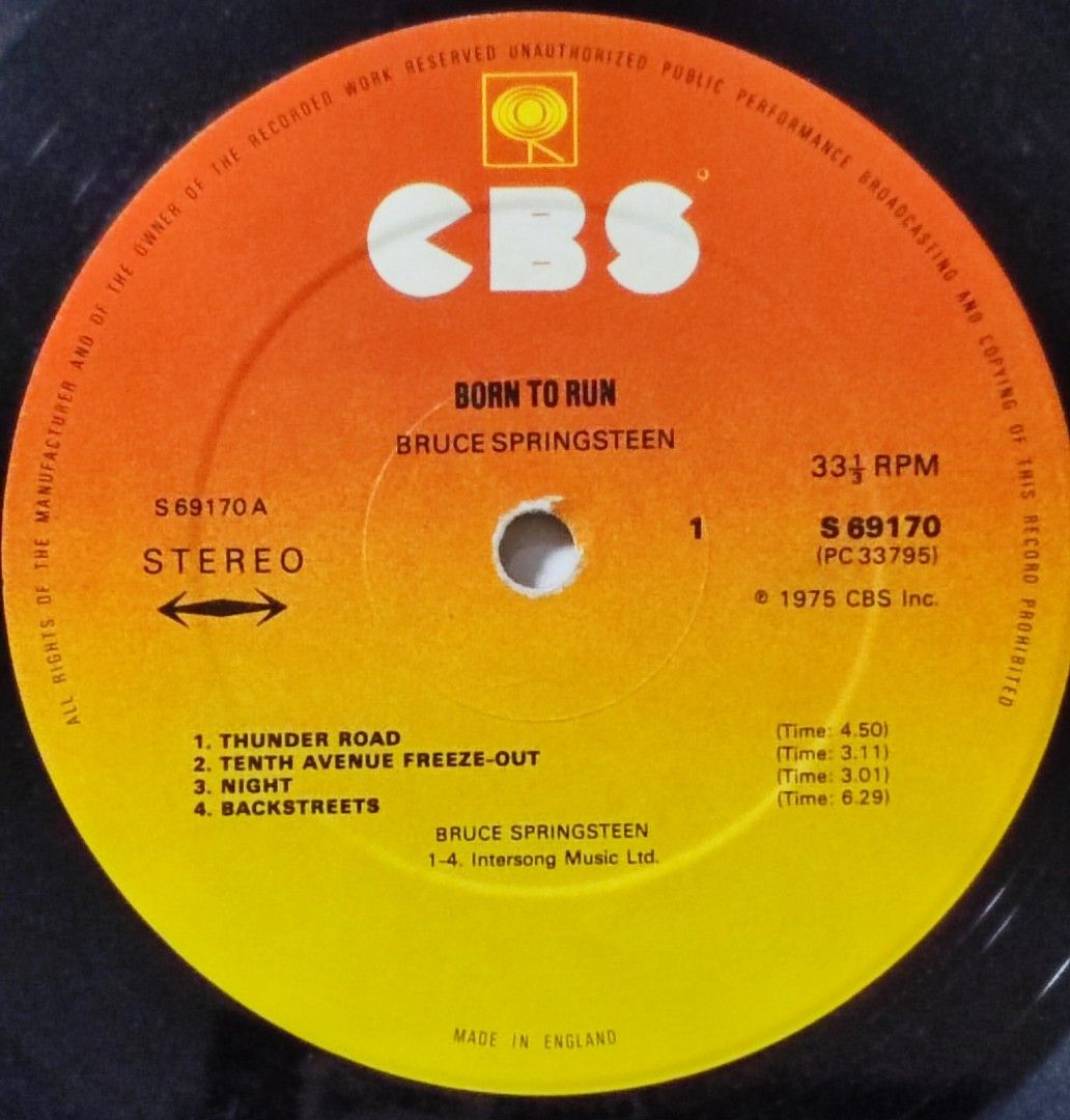 Bruce Springsteen - Born To Run[LP], Hobbies & Toys, Music & Media ...