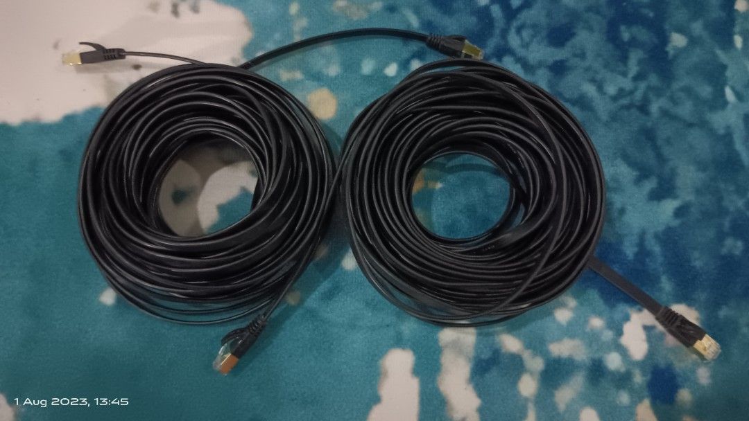 Cat 7 flat cable 15M, Computers & Tech, Parts & Accessories, Networking on Carousell