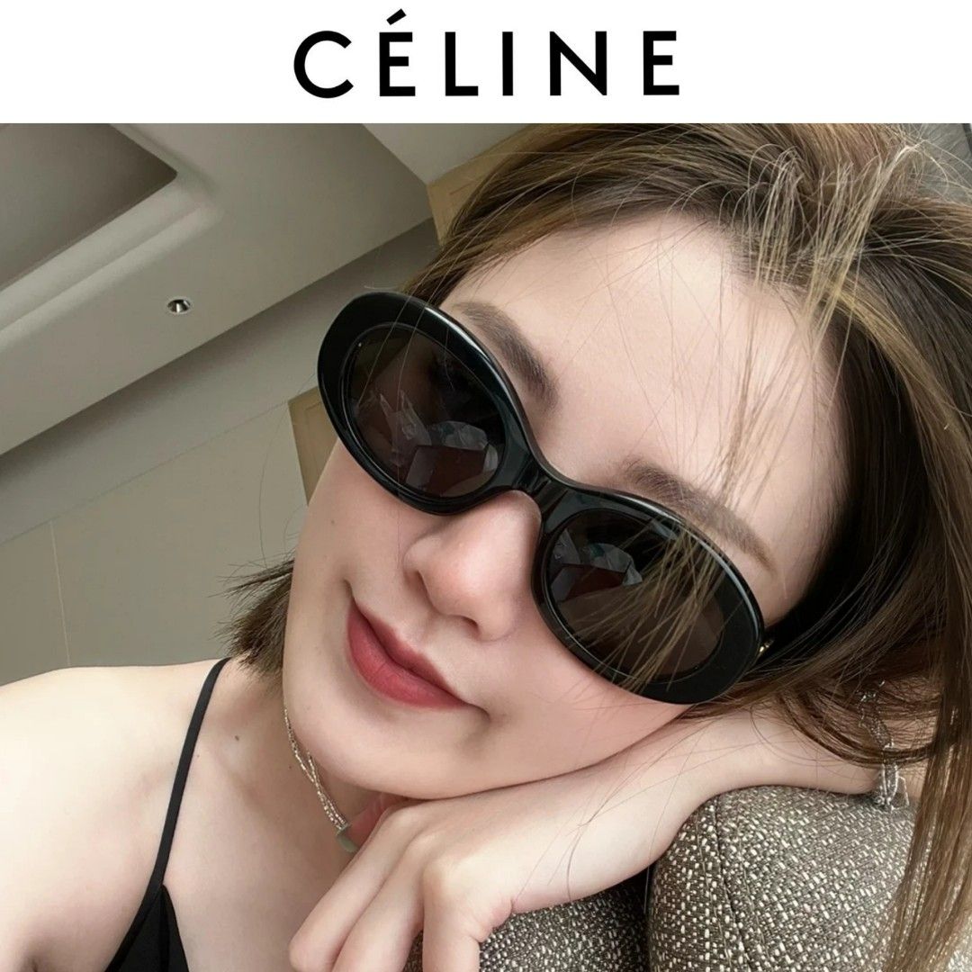 Celine triomphe 01 oval sunglasses, Women's Fashion, Watches ...