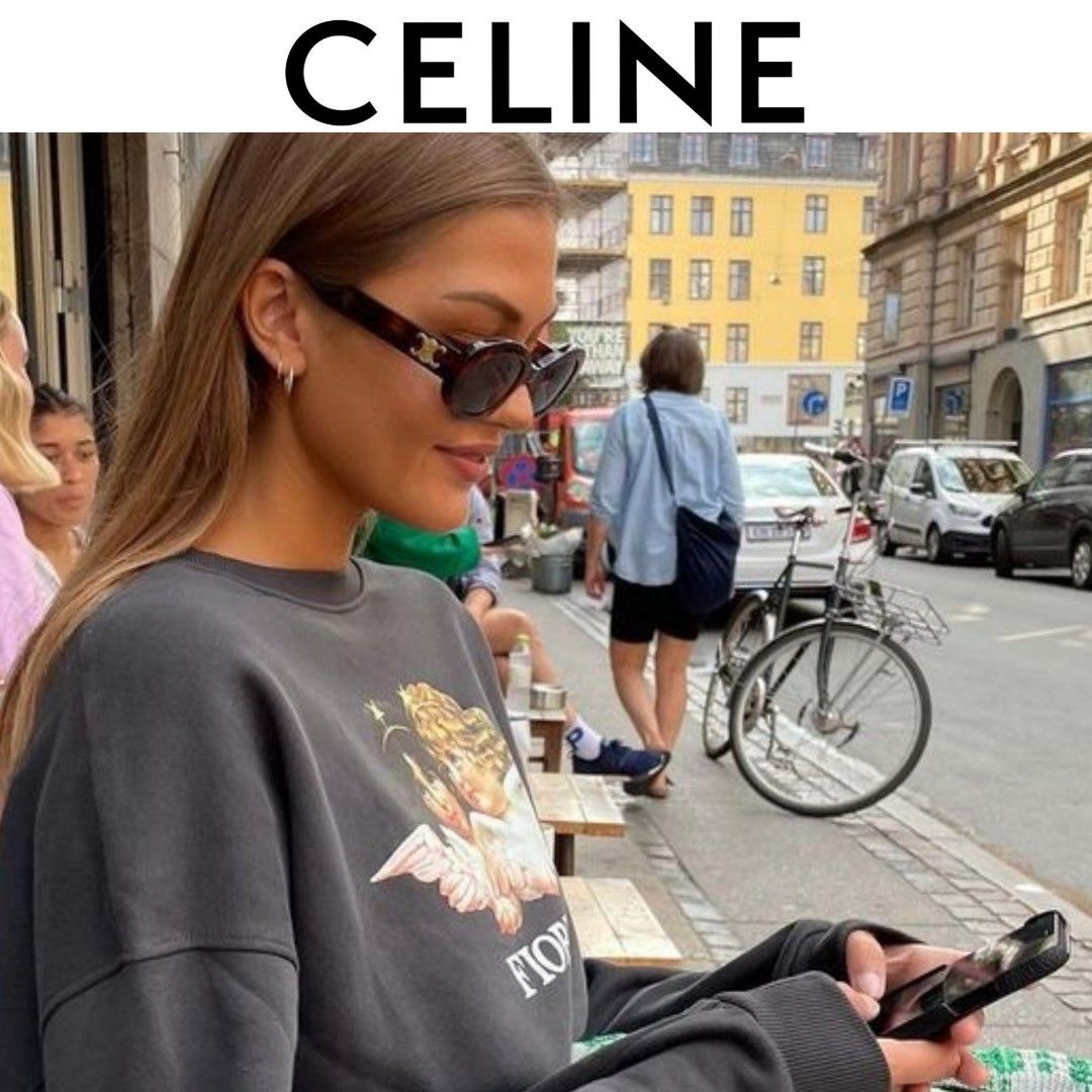 Celine triomphe 01 oval sunglasses, Women's Fashion, Watches ...