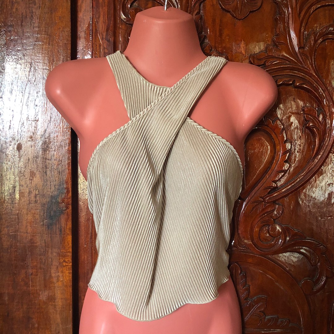 Champagne top / tank / classy / elegant top on Carousell