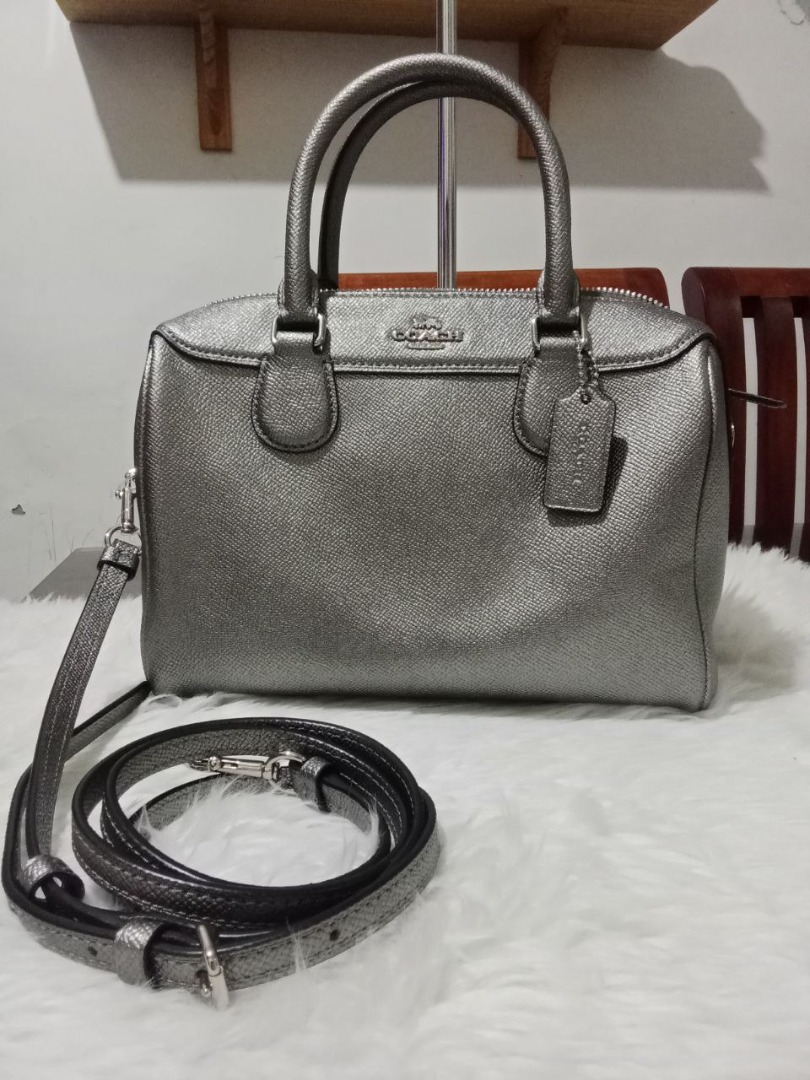 Coach Metallic Gray Mini Bennett on Carousell