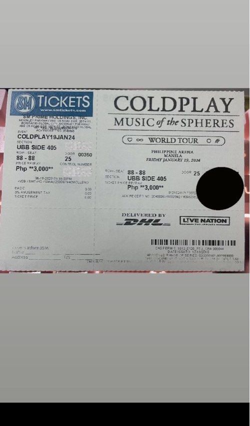 Coldplay in PH Arena, Tickets & Vouchers, Event Tickets on Carousell