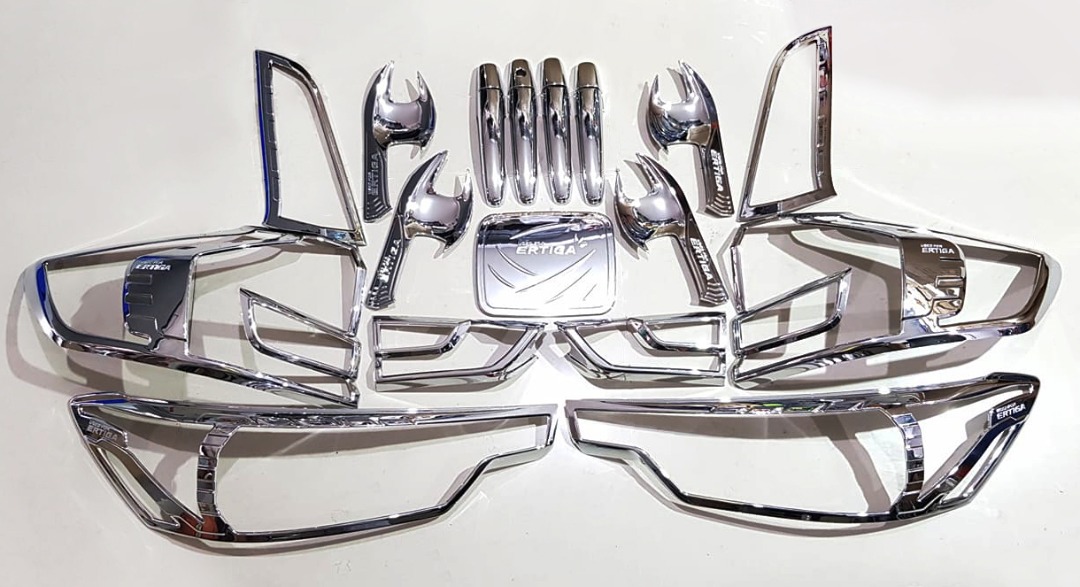 Combo Garnish Set Chrome for Suzuki Ertiga 2019, Car Parts ...