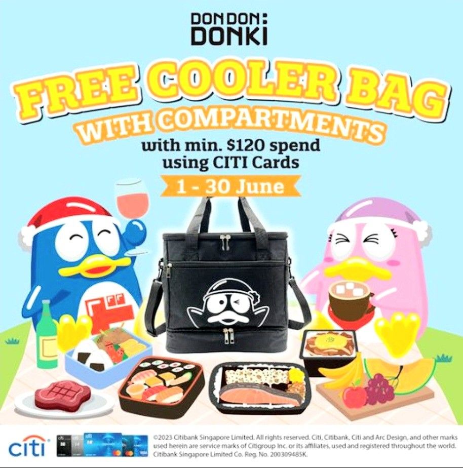 100% Brand New! Don Don Donki Cooler Bag with Compartments (Received ...