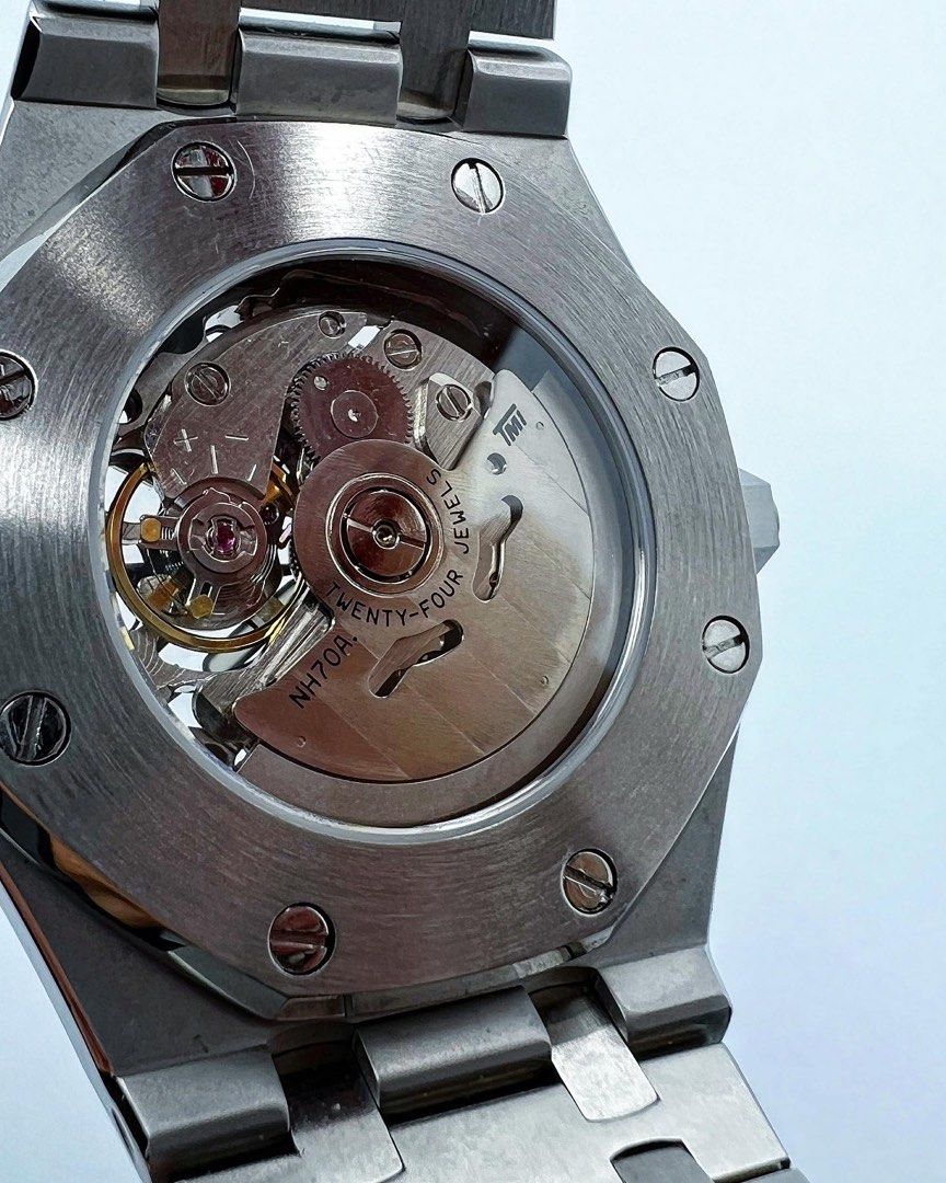 Custom Seiko Mod Silver Black AP Skeleton in 39mm, Men's Fashion ...