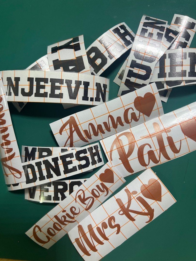 Customise Name Stickers Samples, Hobbies & Toys, Stationery & Craft ...