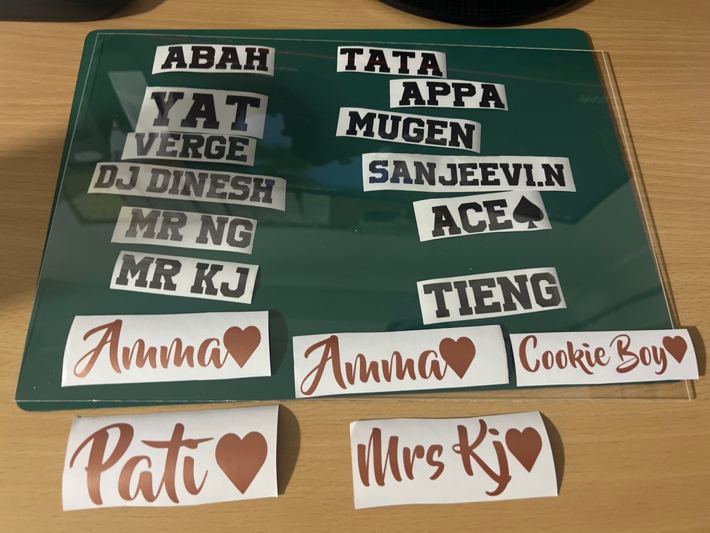 Customise Name Stickers Samples, Hobbies & Toys, Stationery & Craft ...