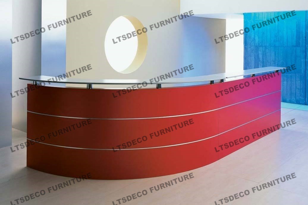 CUSTOMIZED RECEPTION TABLE OFFICE FURNITURE AND PARTITION on Carousell