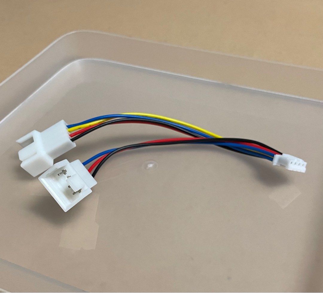 Deshroud mod GPU fan splitter 4 pin Y splitter 1 male (Connects to GPU ...