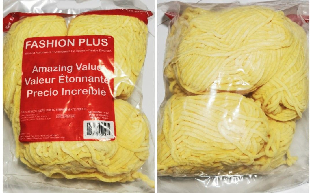 Destash yarn: YELLOW CHUNKY CHENILLE YARN FROM SPOTLIGHT, Hobbies ...
