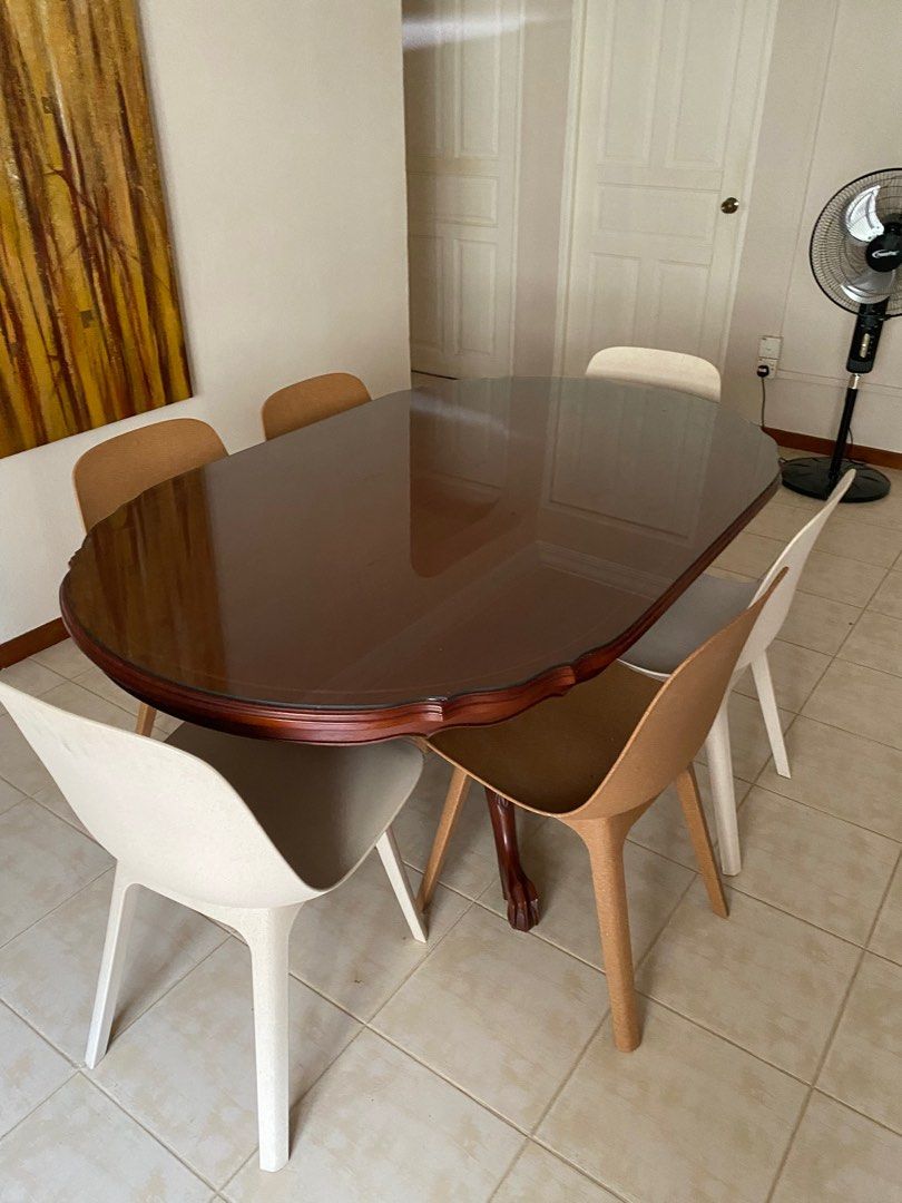 Dining table n chairs, Furniture & Home Living, Furniture, Tables ...