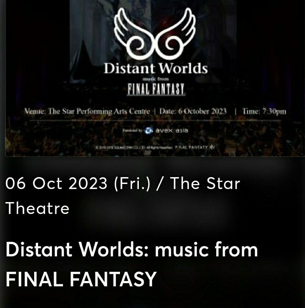 Distant Worlds music from Final Fantasy, Tickets & Vouchers, Event ...