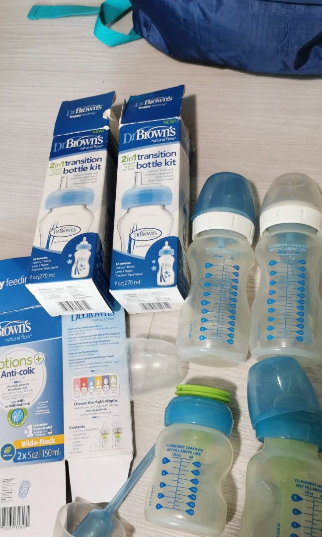 Dr browns wide neck milk bottles, Babies & Kids, Nursing & Feeding ...