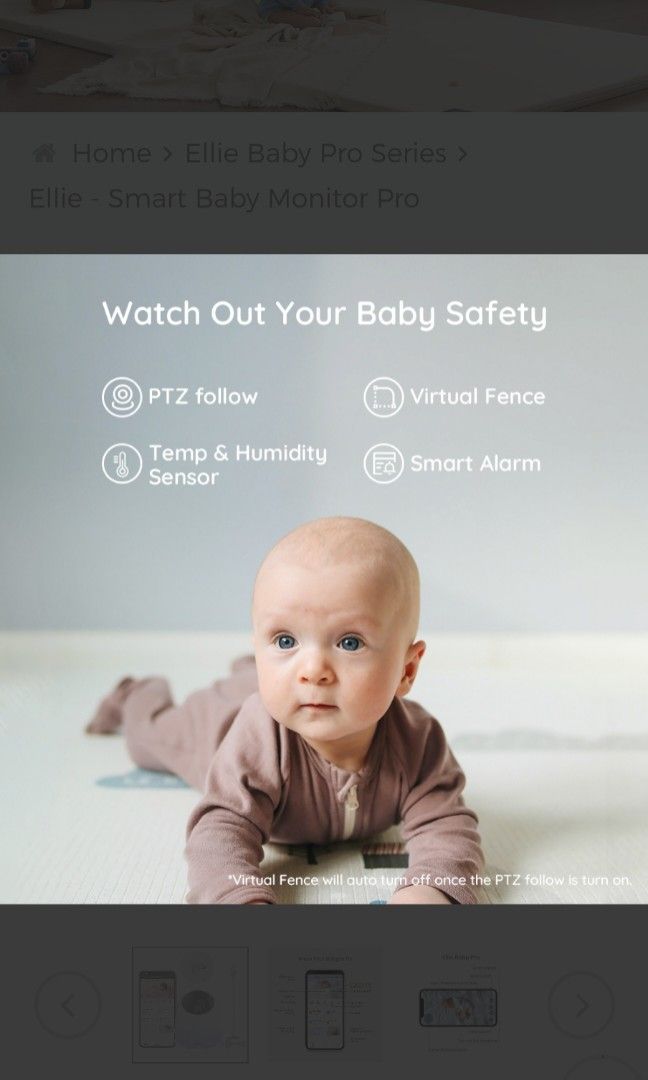 Ellie - Smart Baby Monitor Pro, Babies & Kids, Baby Monitors on Carousell