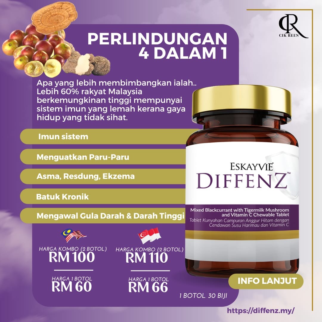 Eskayvie Diffenz Kuatkan Sistem Imun Anda, Health & Nutrition, Health Supplements, Vitamins ...
