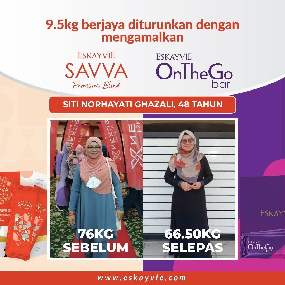 Eskayvie SAVVA Teh Tarik Sihat Rendah Kalori, Zero Transfat, Formulasi Dr Syid Ayob Alqudri ...
