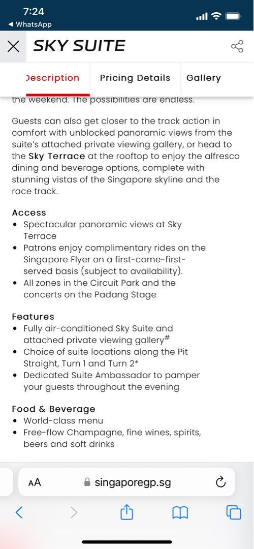 F1 Hospitality Tickets - sky suite x 3, Tickets & Vouchers, Event ...
