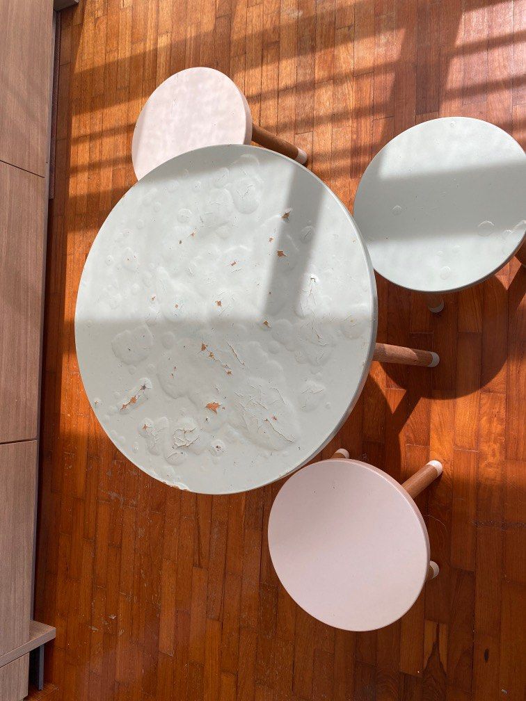 Flexa table with 3 stools, Furniture & Home Living, Furniture, Tables ...