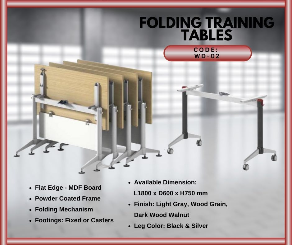 FOLDING TRAINING TABLE G-12-A G-13-B, Furniture & Home Living, Office ...