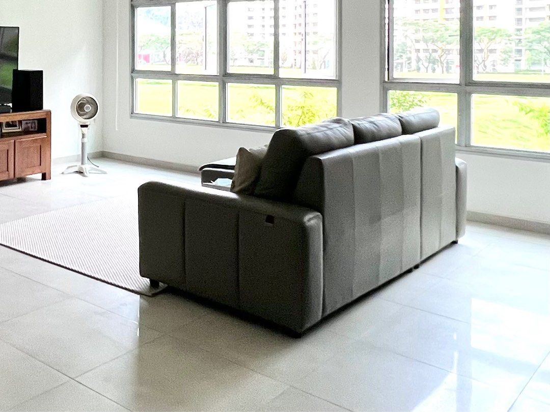 Full Leather 3-Seater L-Shape Cellini Sofa, Furniture & Home Living ...