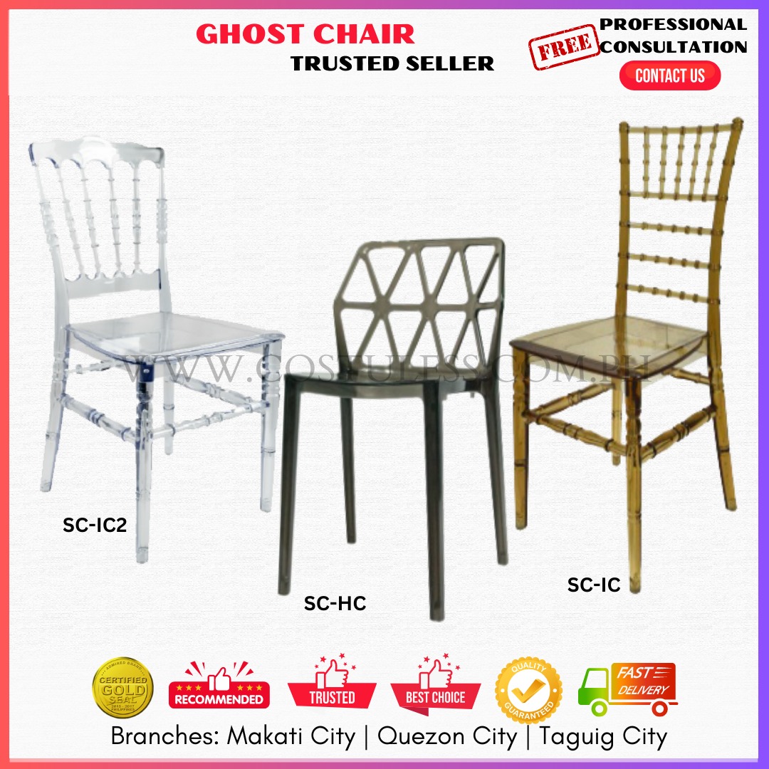 GHOST CHAIRS, Transparent Casper Chair without Arm Ghost Chair ...