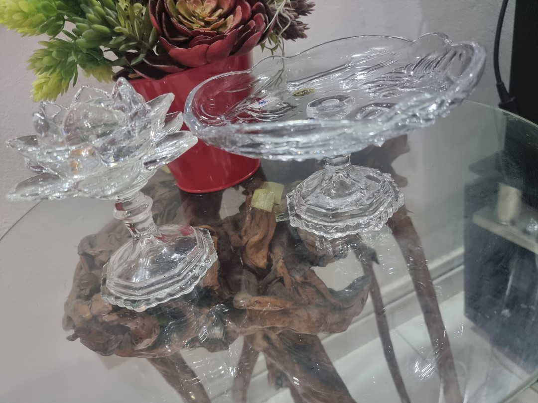 Glass crystal decoration table top stands, Furniture & Home Living ...