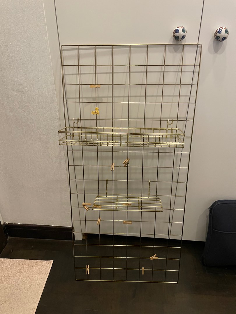 gold wall grid panel, Furniture & Home Living, Home Decor, Wall Decor ...