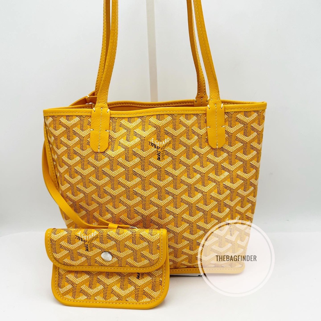 Goyard Anjou Mini Yellow Reversible on Carousell