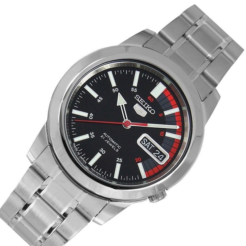 GRAB NOW! LAST Sporty Seiko 5 Automatic Black Dial Day Date Watch ...