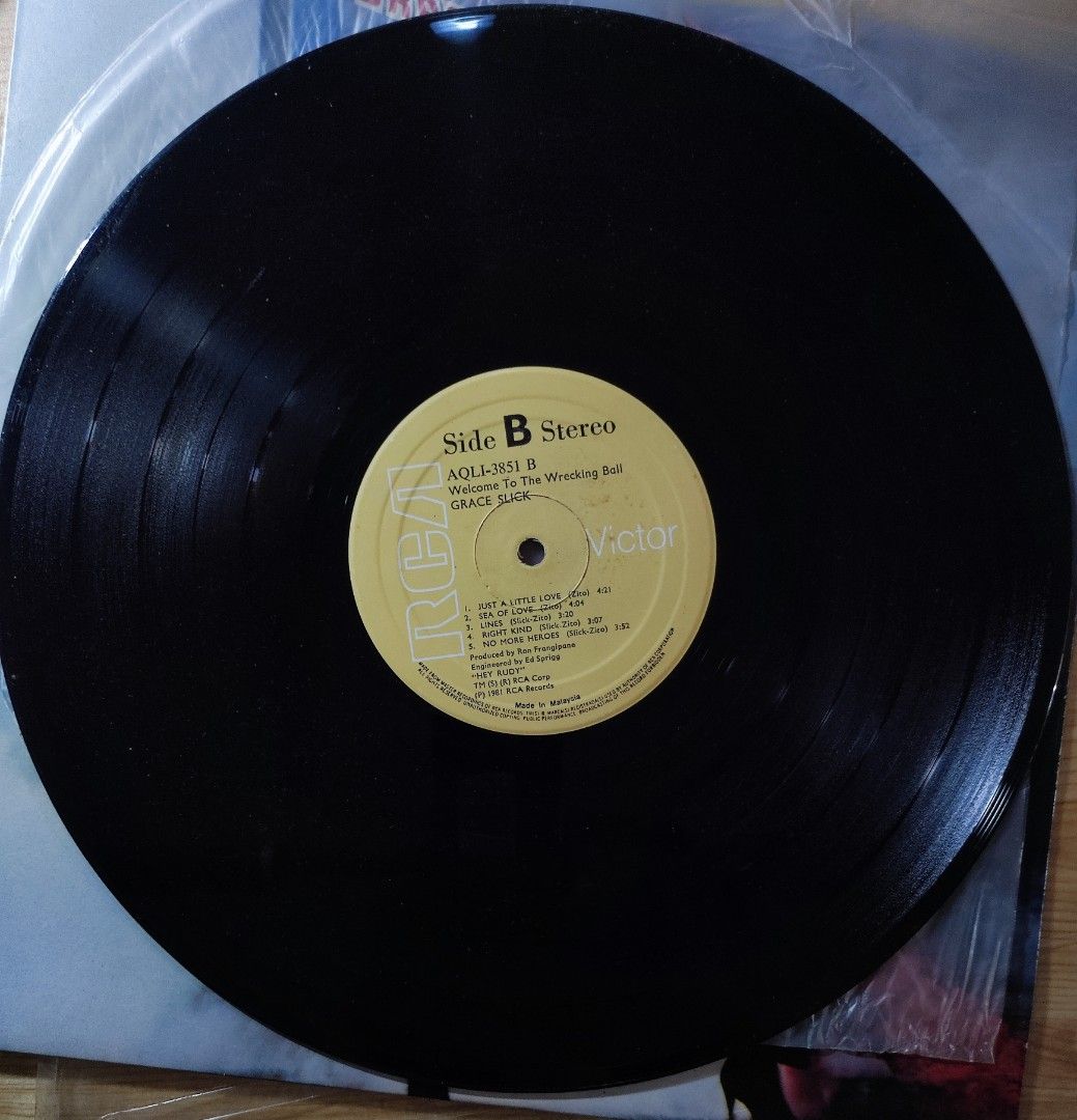 Grace Slick - Welcome to the Wrecking Ball! [LP], Hobbies & Toys, Music ...