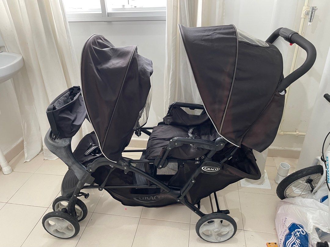 Graco Double Stroller, Babies & Kids, Going Out, Strollers on Carousell