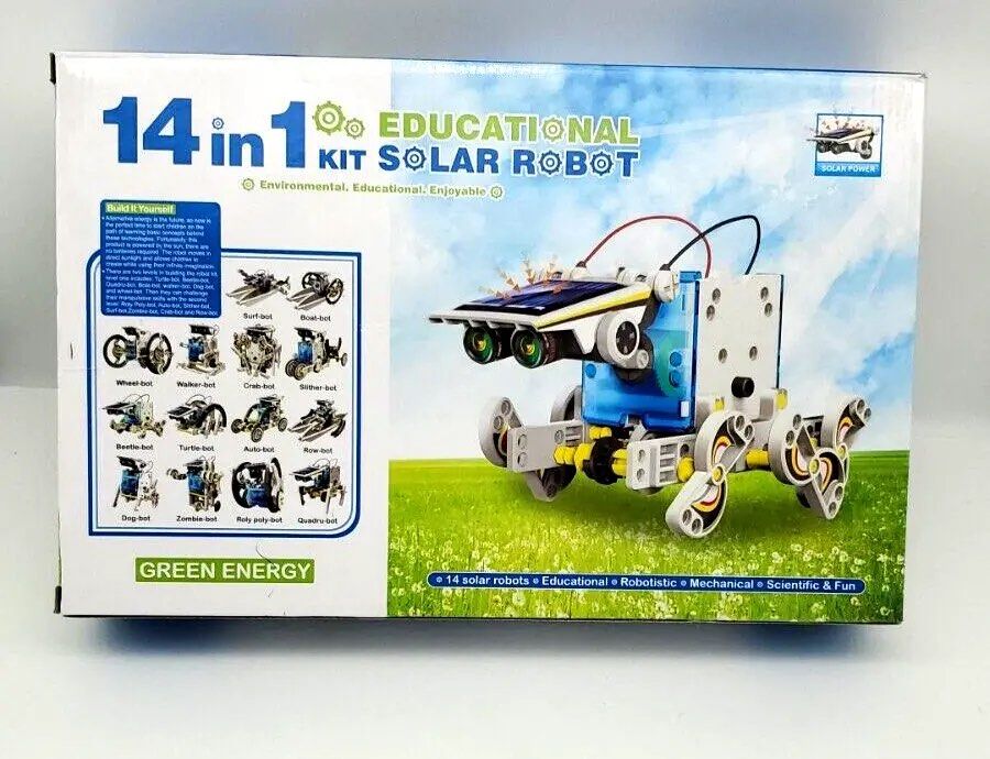 Green Energy Educational 14-in-1 Solar Robot Building Kit, Hobbies ...
