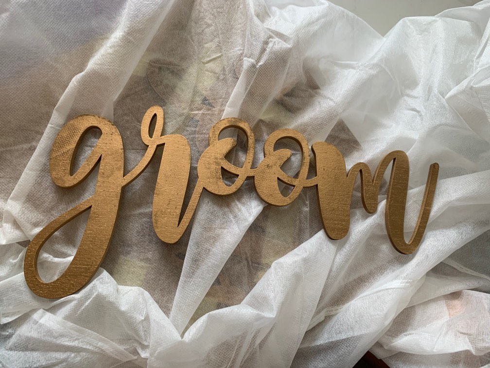 Groom sign board, Hobbies & Toys, Stationery & Craft, Occasions & Party ...