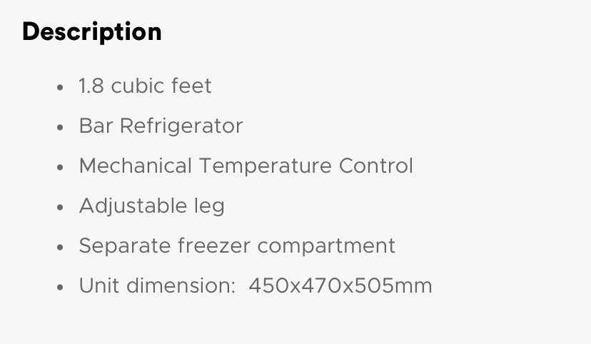 Hanabishi Single Door Refrigirator HASREF 18 on Carousell